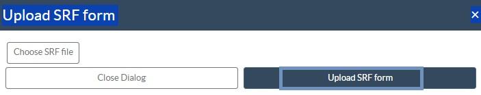 Cargar los SRF | Relief Item Tracking Application (RITA) User Guide